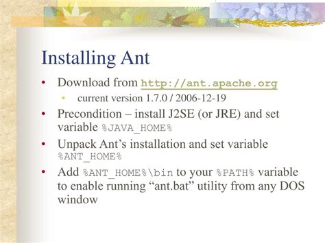 PPT Apache Ant PowerPoint Presentation Free Download ID