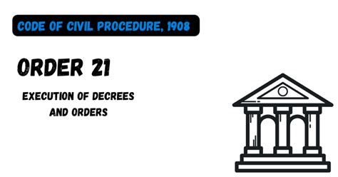 Order 21 Execution Of Decrees And Orders Payment Under Decree The Code Of Civil Procedure