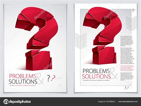 Broken Question Marks Brochures Query Breaking Pieces Vector Realistic