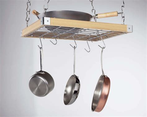 Concept Housewares Rectangular Ceiling Mounted Pot Rack