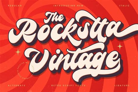 rockstta vintage retro script font