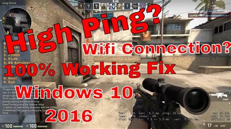 CS:GO High Ping Fix A On WiFi connection For Windows 10 - YouTube