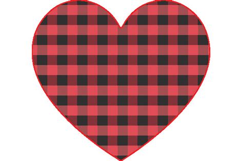 Red Buffalo Plaid Heart Svg Graphic By Teeshop · Creative Fabrica