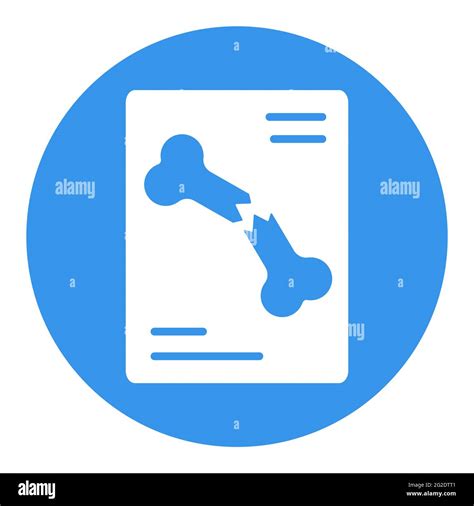 Bone Fracture X Ray Scan Vector White Glyph Icon Medicine And Healthcare Medical Support Sign