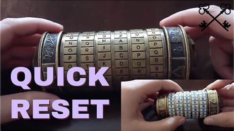 How To Reset A Cryptex Da Vinci Code Lock Safe Combo Tutorial Lock Reset Series Youtube