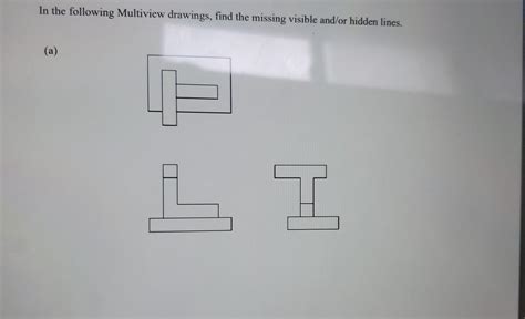 solved in the following multiview drawings find the missing