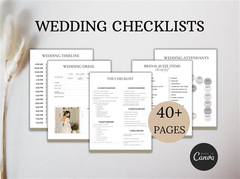 Wedding Checklist Printable Wedding Planning Checklist Wedding