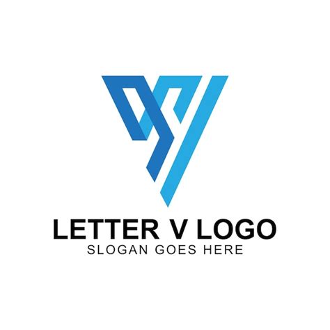 고유하고 독창적인 문자 V 편집 가능하고 사용자 정의가 쉬운 알파벳 문자 로고 또는 기호 프리미엄 벡터