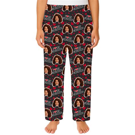 I Love My Girlfriend Custom Womens Pj Bottoms Personalised Loungewear