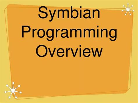 ppt symbian programming overview powerpoint presentation free