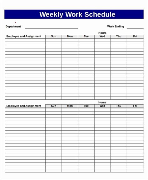 Week Schedule Template Excel Peterainsworth
