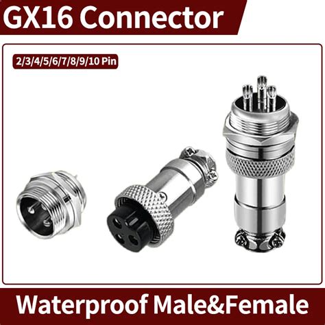 1 세트 gx16 너트 암수 도킹 에비에이터 항공 플러그 소켓 방수 원형 케이블 커넥터 2 3 4 5 6 7 8 9 10 핀