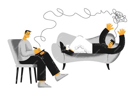 Premium Vector Psychotherapy Problem Solving Psychotherapist Visit Flat Vector Illustration