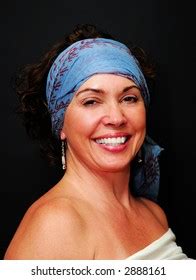 Sexy Model Portrait Black Background Blue Stock Photo Shutterstock