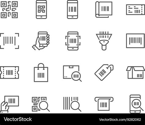Qr Code Icons Set Royalty Free Vector Image Vectorstock