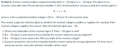Solved Problem 2 A Binary Communications System Transmits