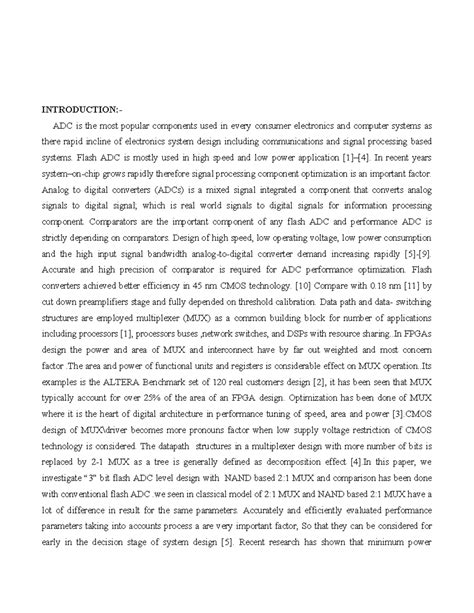 Flash Adc Using Mux Introduction Adc Is The Most Popular Components