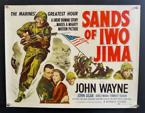 Sands Of Iwo Jima 1950 Original Half Sheet Movie Poster Hollywood