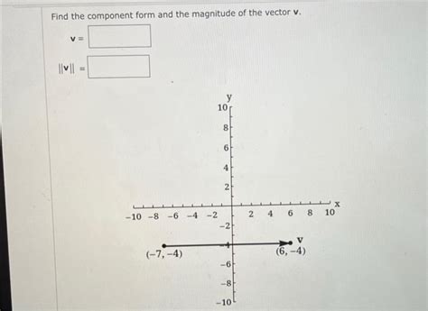 solved find the component form and the magnitude of the