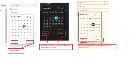 Linked Bug Adaptive Card Schema Explorer Input Date Clear And Today Buttons In