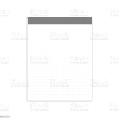 Two Column Dashed Lined Gluetop Note Paper Letter Size Block Mockup