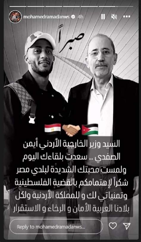 كواليس لقاء محمد رمضان مع وزير الخارجية الأردني بسبب فلسطين الفن الطريق