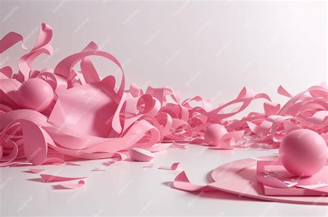 Premium Ai Image Pink Color Weve Design On White Surface Background Copy Space Design