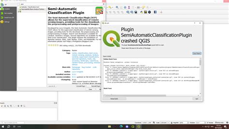 Semi Automatic Classification Plugins Makes My Qgis Crash Rqgis