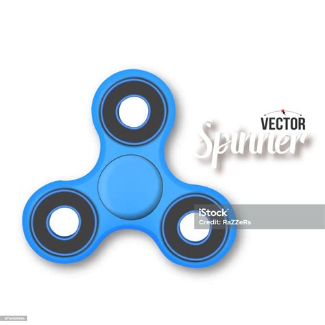 벡터 피 젯 회전자입니다 가젯 아이콘 흰색 절연 회전 3d 현실적인 현대 휴식 3차원 형태에 대한 스톡 벡터 아트 및 기타