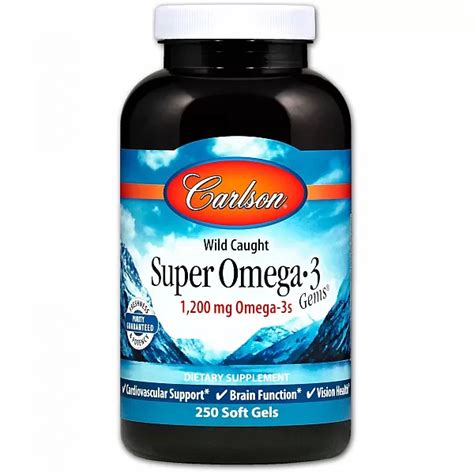 Омега-3 супер (Super Omega-3) 1200 мг 50 капсул Carlson Labs Купити ...