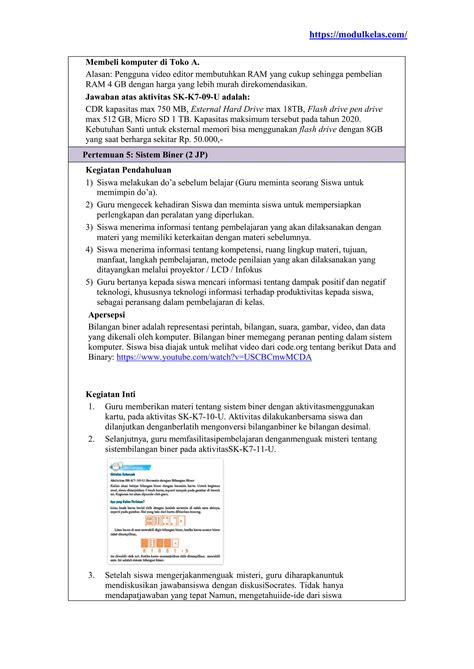 Modul Ajar Informatika Kelas 7 Fase D Kurikulum Merdeka Pdf