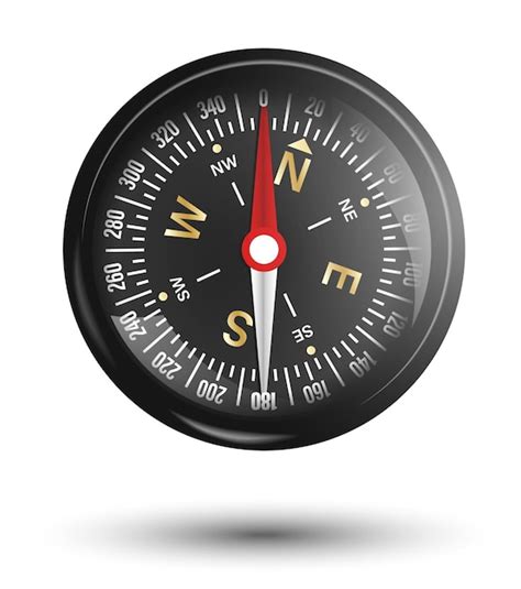 Premium Vector Magnetic Compass With Arrow And Scale Compass Dial
