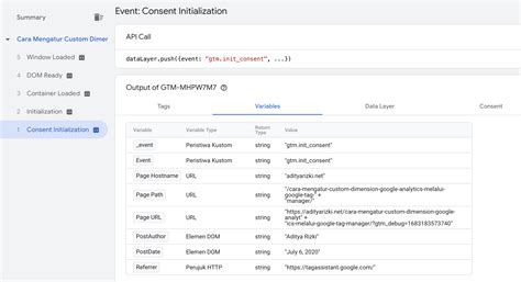 Tutorial Konfigurasi Custom Dimension GA Dengan Google Tag Manager Aditya Rizki S Note