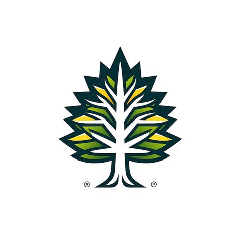 Premium Photo 2d Flat Tree Cartoon Style On White Background