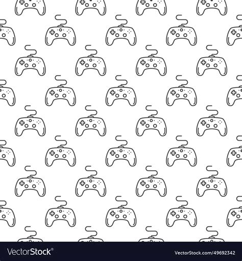 gamepad for computer gamer controlling device vector image