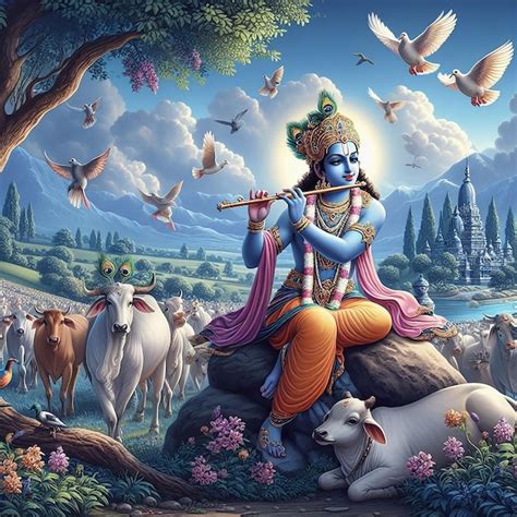 Premium Photo Lord Krishna Image Background Ai Generated