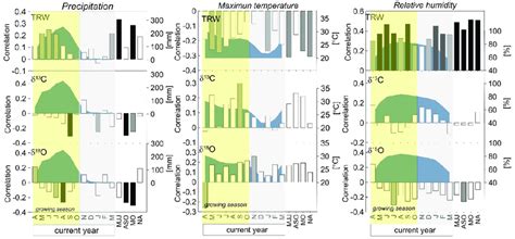 Correlation Between The Tree Ring Chronology Trw Top Panel
