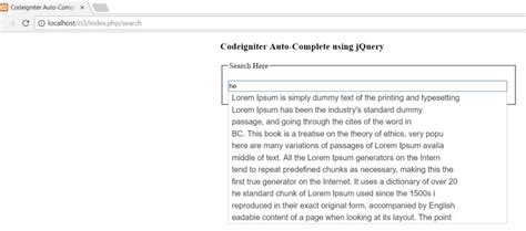 Search AutoComplete Using Codeigniter JQuery Roy Tutorials