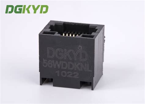 1x1 90 Degree Right Angle Tab Up Rj45 Socket Ethernet Connector Without Transformer