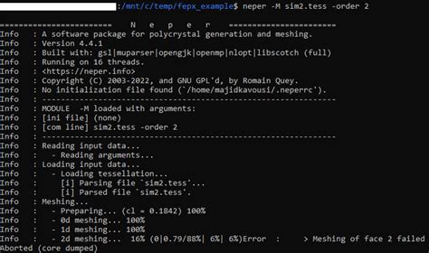 Module M Meshing Failed Neperfepx Neper Discussion GitHub