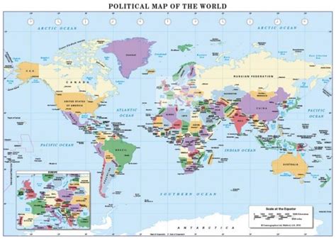 World Political Map A And A Size Cosmographics Ltd