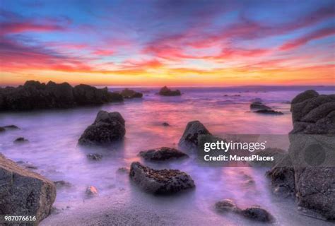 Sunset Carmel Beach Photos And Premium High Res Pictures Getty Images