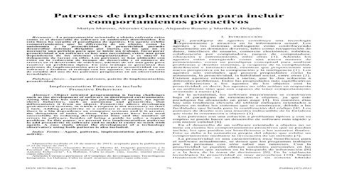 Patrones De Implementación Para Incluir De Implementacio