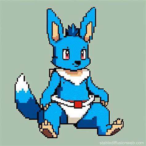 Adult Lucario Portrayed In Diaper Stable Diffusion Online