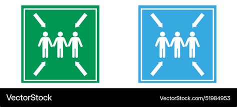 Assembly Point Graphic Representing Safety Vector Image Assembly Point Graphic Representing Safety Vector Image