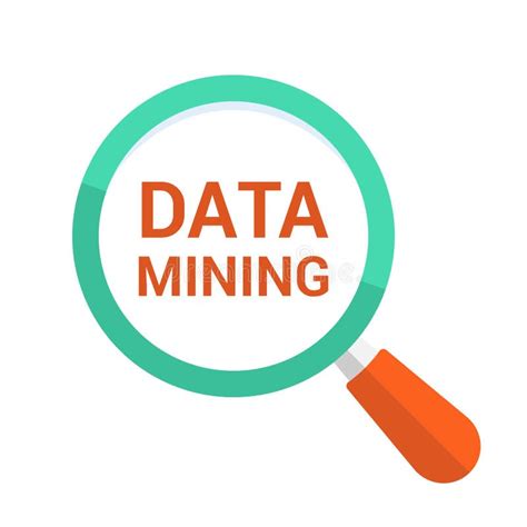 Information Concept Magnifying Optical Glass With Words Data Collection Stock Vector