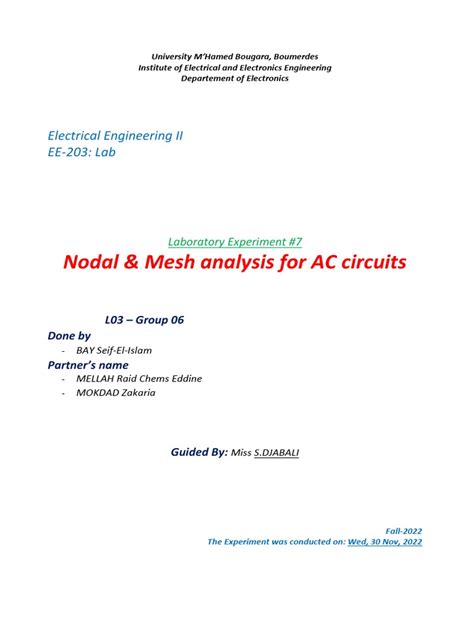 lab 7 nodal and mesh analysis for ac circuits pdf