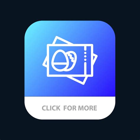 Pass Board Egg Easter Card Mobile App Button Android And Ios Line Version 18029423 Vector Art At