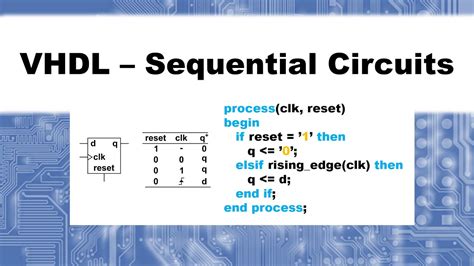 Lecture 9 Vhdl Sequential Circuits Youtube