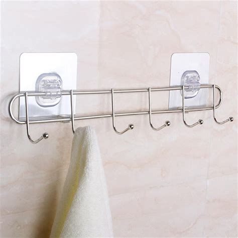 Badu Bg Монтирани на стена държачи за висящи стелажи без пробиви Пластмаса от неръждаема стомана